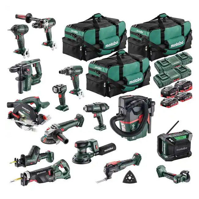 Metabo 18V 5.5Ah/4Ah 15 Piece Brushless Combo Kit AU69000290