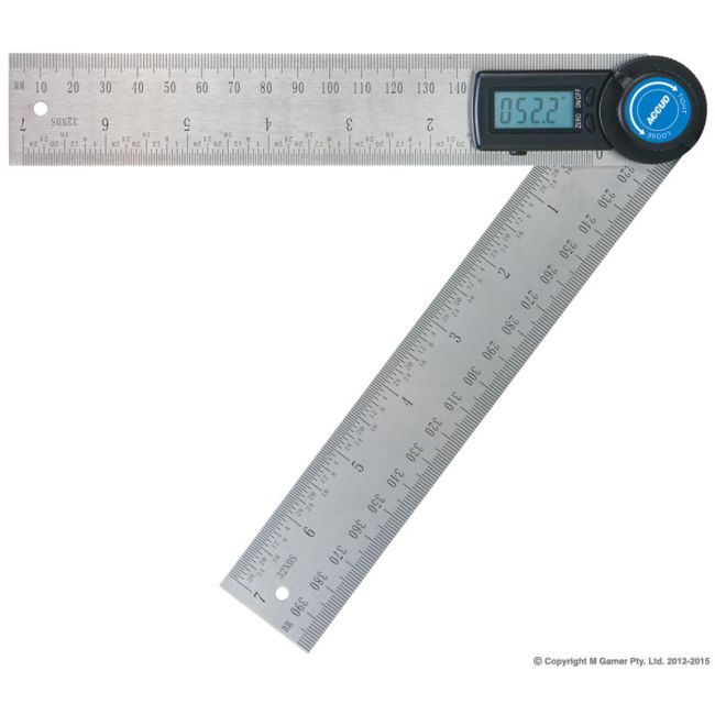 Accud 360° Protractor & 200mm Combination Ruler AC-821-008-01