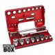 Sidchrome 18pc 3/8" Detection Box Socket Set with Rotator Ratchet SCMT